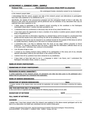 Fillable Online Attachment Consent Form Sample Fax Email Print
