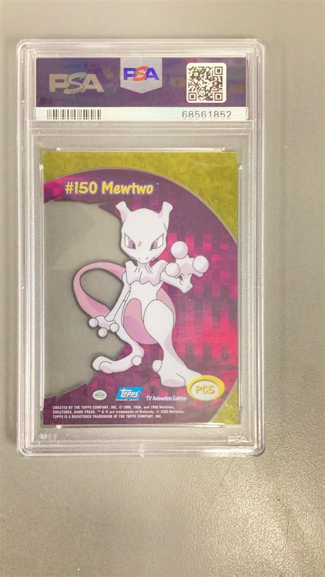 2000 Topps Pokemon Tv Animation Clear Cards Pc5 Mewtwo PSA 10 GameStop