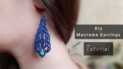 Diy Macrame Earrings How To Knit Earrings With A New Pettern Tutorial