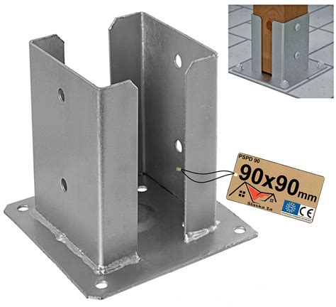 Podstawa słupa ocynkowana przykręcana do betonu kotwa stopa 90x90 2 0mm