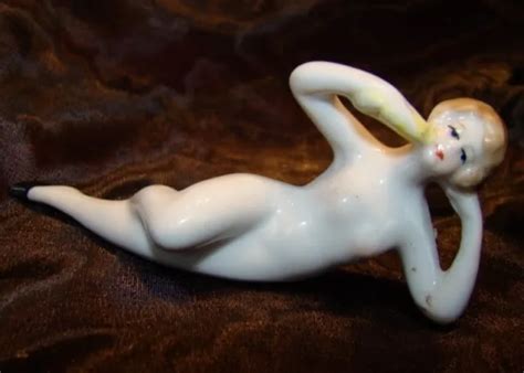Figurine Bathing Beauty Sexy Naked Art Deco German Style Art Nouveau