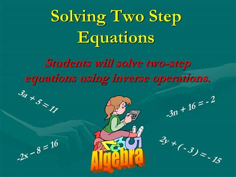 solving two step equations ppt download