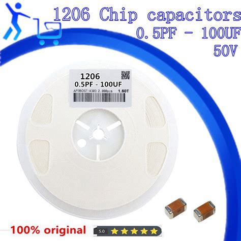 4000PCS 2000PCS 1reel 1206 SMD Ceramic Capacitor 10NF 100NF 1UF 2 2UF 4
