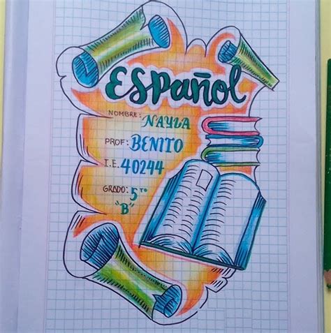 40 Portadas de español creativas bonitas y fáciles