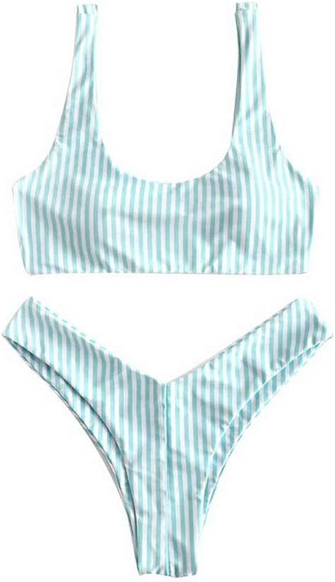 Badeanzüge Hot Striped Bikini Set Frauen Bandage Badeanzug 2020 Neu