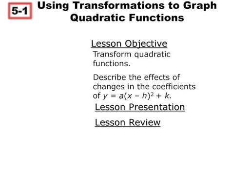 pdf using transformations to graph quadratic functions 5 1 using transformations to graph