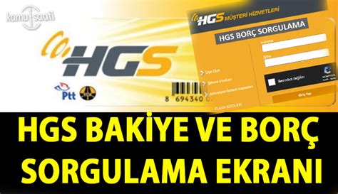 HGS Bakiye ve Borç Sorgulama nasıl yapılır HGS Olmadan Geçiş Yaptım