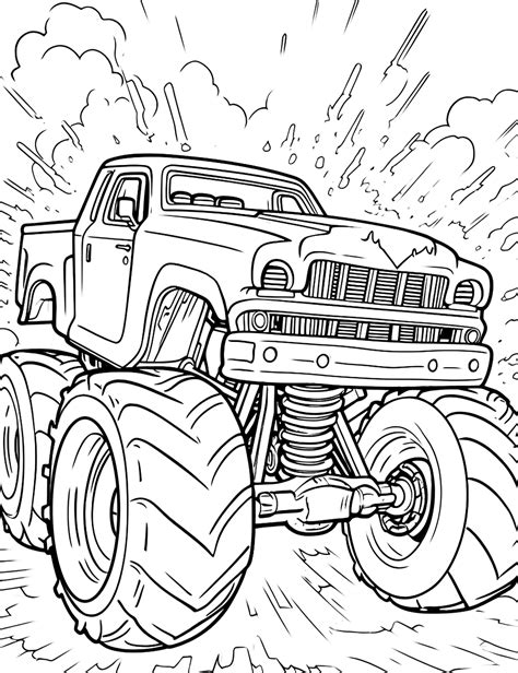 Free Coloring Pages Unleash Your Creativity With Monster Trucks