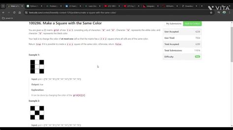 leetcode biweekly contest 129 100286 make a square with same color leetcode contest
