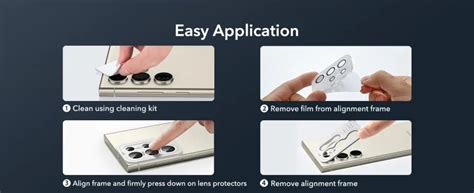 ESR Samsung Galaxy S24 Ultra Camera Lens Protector Scratch Resistant