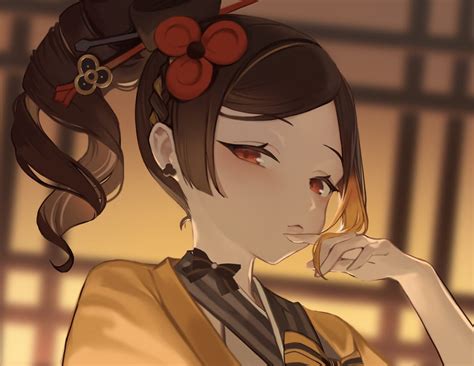 Chiori Genshin Impact Drawn By Seorang Danbooru