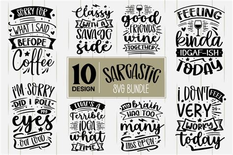 Sarcastic Svg Bundle Funny Svg Bundle Graphic By GatewayDesign