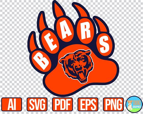 Chicago Bears SVG NFL Football Sports Logo For Cricut Bears Etsy