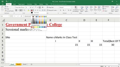 105 UNIT 7 Excel Basic Formatting II YouTube
