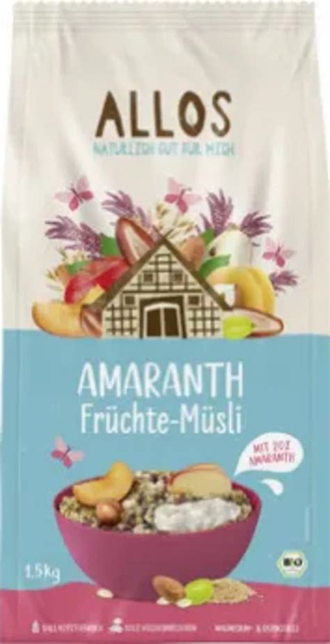 Allos Bio Amaranth Früchte Müsli Piccantino Onlineshop Schweiz