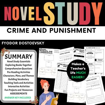 Crime And Punishment By Fyodor Dostoevsky Complete Novel Study Unit