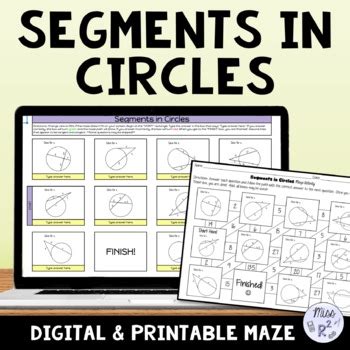 Segments In Circles Chords Tangents Secants Practice Activity