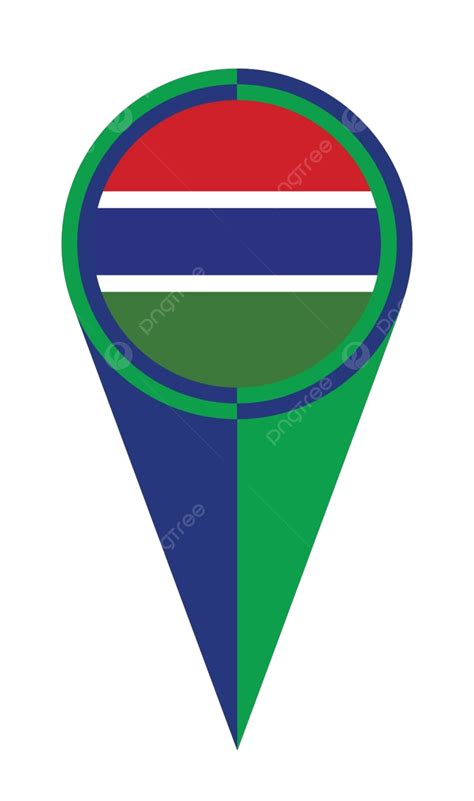 Gambia Map Pointer Location Flag Artwork Illusteation Map Vector