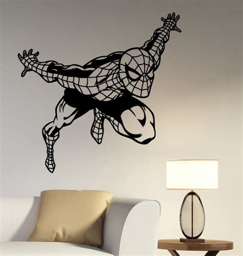 Spiderman Vinyl Sticker Wall Decal Marvel Comics Art Superhero Etsy