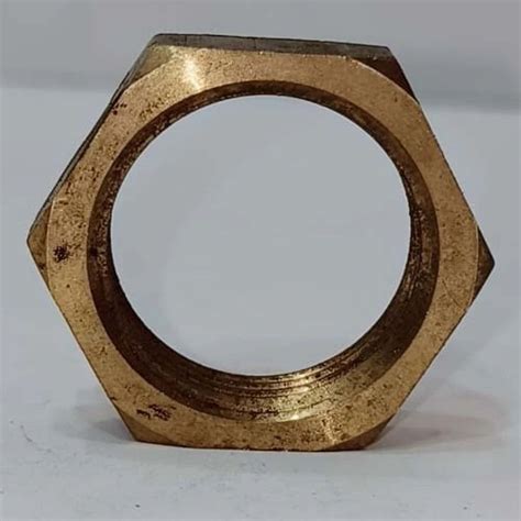 Hexagonal 2Inch Brass Hex Check Nut For Hardware Fitting Size 1 Inch