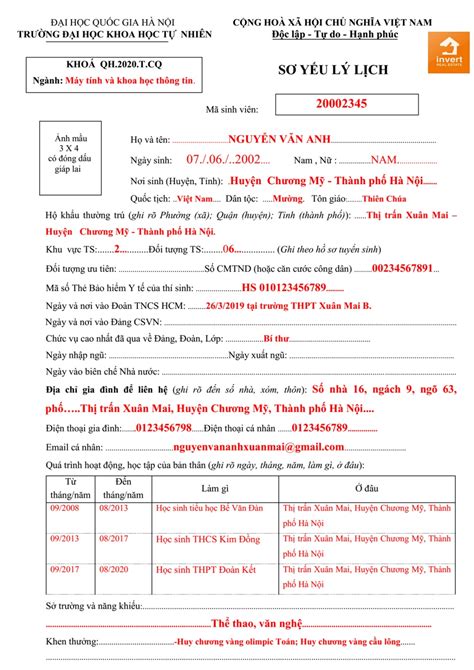 Hướng dẫn cách viết sơ yếu Lý lịch tự thuật xin việc chi tiết 2023