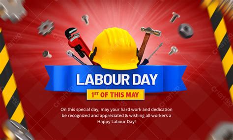 Dia internacional do trabalho modelo de design de banner para mídias