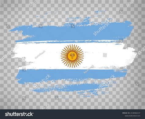 Bandera De Argentina Fondo De Pincel Vector De Stock Libre De