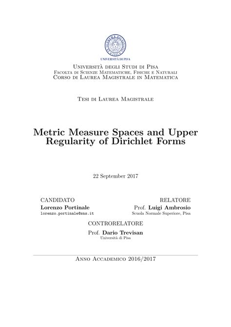pdf metric measure spaces and upper regularity of dirichlet forms