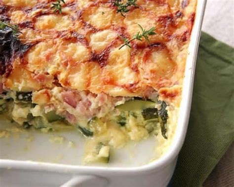 Gratin léger de courgettes au jambon Un plat sain et simple à réaliser