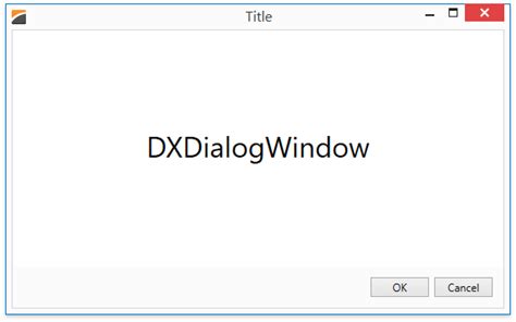 DXDialogWindow Class WPF Controls DevExpress Documentation