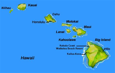 Printable Map Of Hawaiian Islands With Names