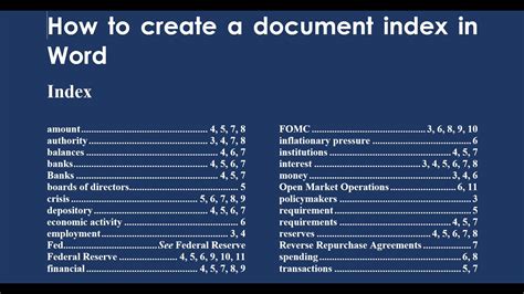 How To Make A Good Index In Word Design Talk