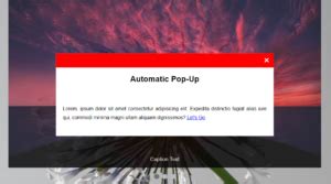How To Create Automatic Popup Window Using Html Javascript Code