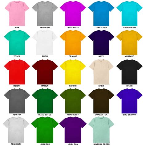 Jual Kaos Polos Pria Cotton Combed 30s Lengan Pendek Basic Polosan