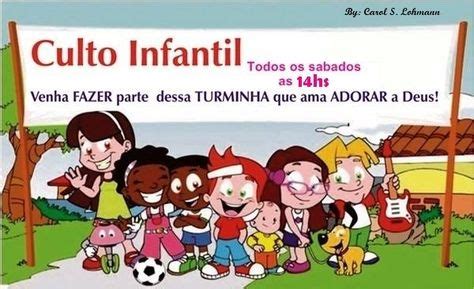 Convite Culto Convites Infantil Infantil Convite Para Culto