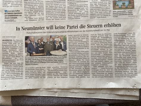 Wieder In Der Presse B Rger F R Neum Nster
