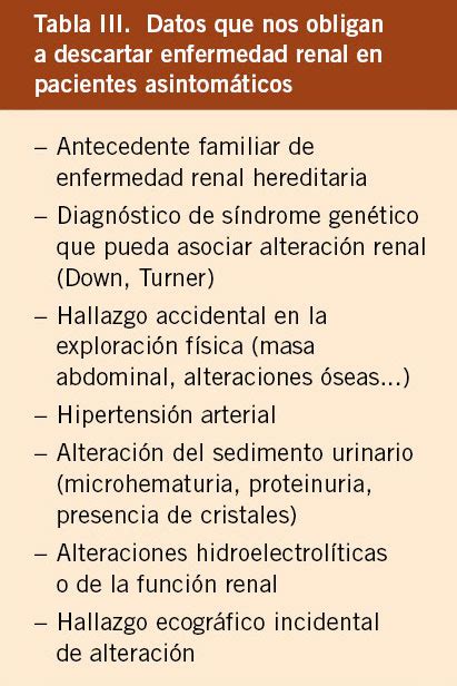 Formas de presentación de la enfermedad renal en el niño Historia