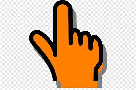 Index Finger Pointer Remember Hand Orange Png Pngegg