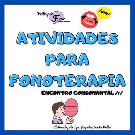 E BOOK DE ATIVIDADES PARA FONOTERAPIA ENCONTRO CONSONANTAL R