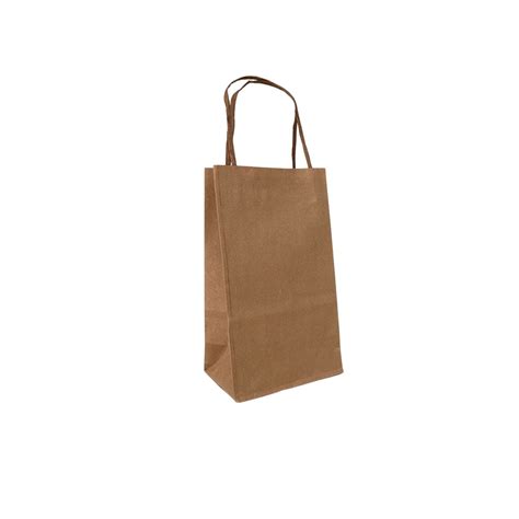 10 Sacola de Papel Kraft Pardo Delivery C Alça PP 25X15X09 Shopee