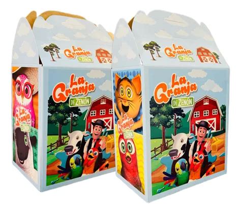 50 Cajas Dulceros Granja Zeñon Fiesta Carton Aguinaldos Bolo MercadoLibre
