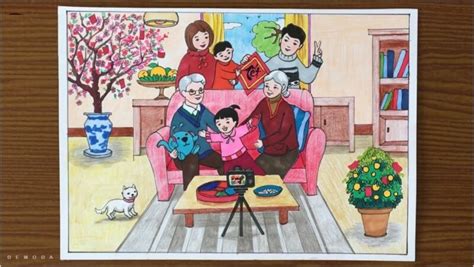 Vẽ một bức tranh thể hiện sự gắn kết yêu thương trong gia đình của em