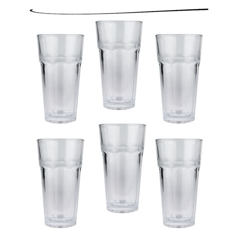 Jogo De Copos Longos 6 Unidades De Cristal Ecológico 380mL Para Bebidas