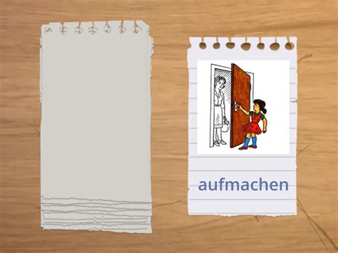 Trennbare Verben Random Cards