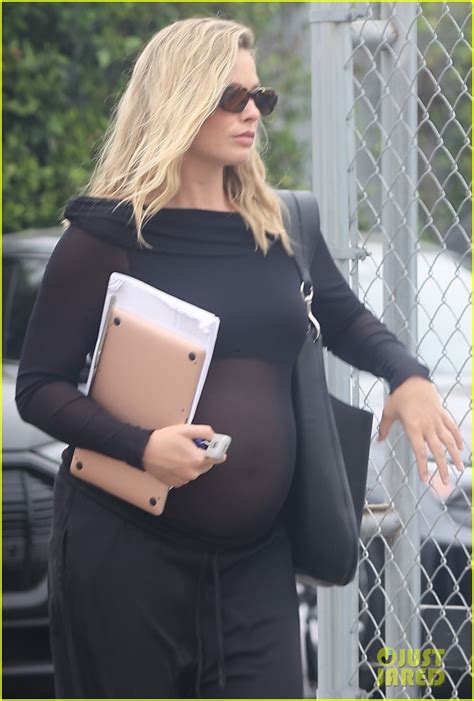 Pregnant Margot Robbie Heads To Meeting With Husband Tom Ackerley After