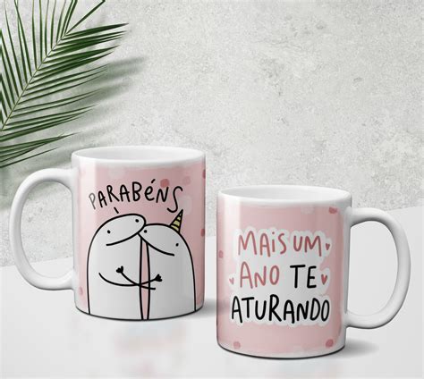 Caneca Flork Parabéns Mais Um Ano Te Aturando Elo7