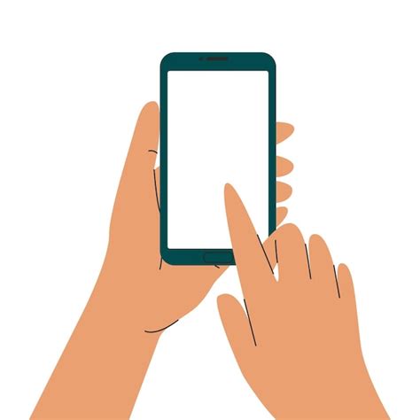 Premium Vector Hands Holding A Smartphone Isolated Illustration