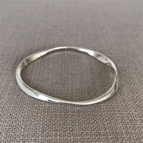 Solid Sterling Silver Bangle Etsy