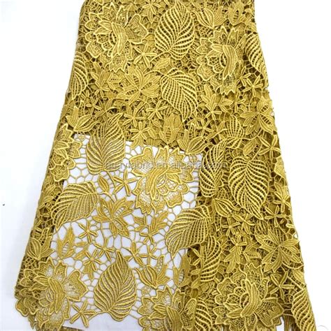 Top Quality Gold Lace Guipure Lace Fabric African Laces For Wedding