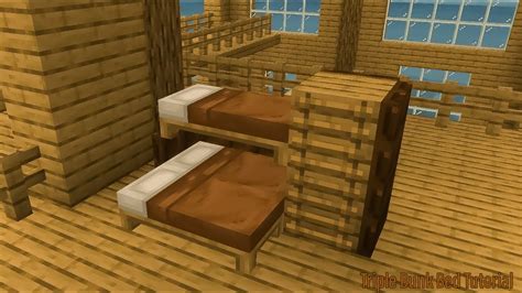 How To Build A Easy Bunk Bed In Minecraft Quick Minecraft Builds